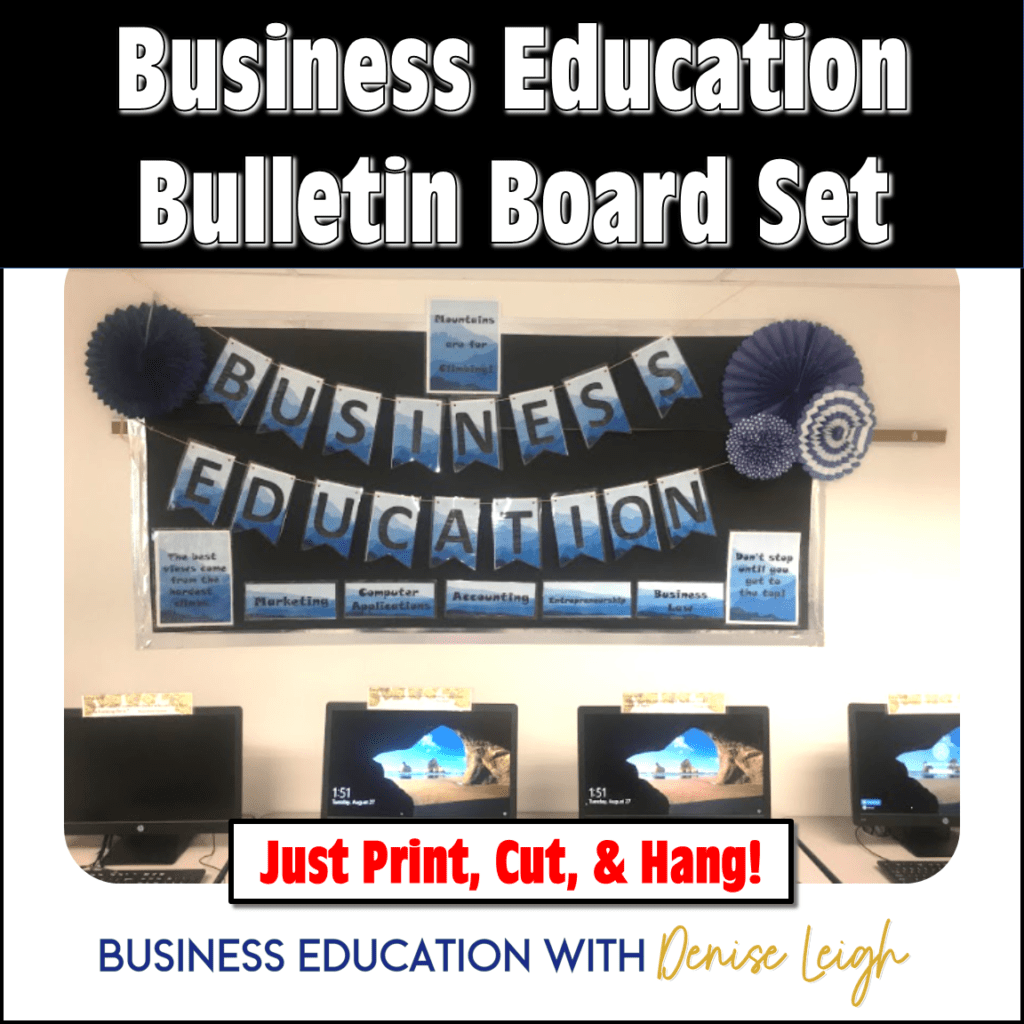 Business Education Class Bulletin Board / Classroom Décor Set ...