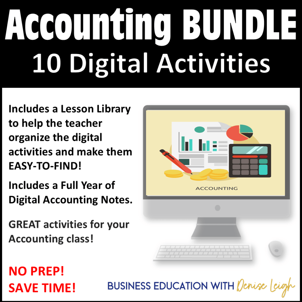 High School Accounting Class - 10 Digital Activities, Lessons, Notebook ...