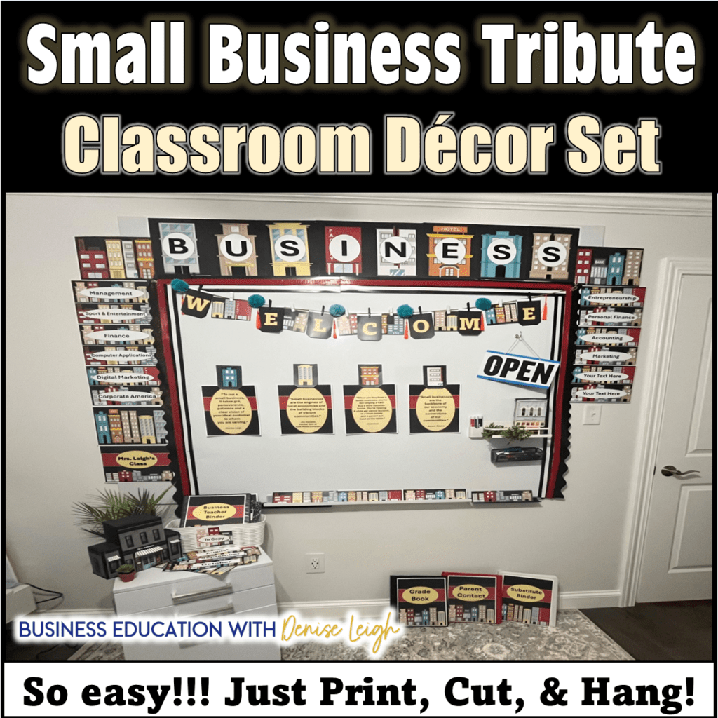 Business Education Class Bulletin Board & Classroom Décor Set | Back To ...