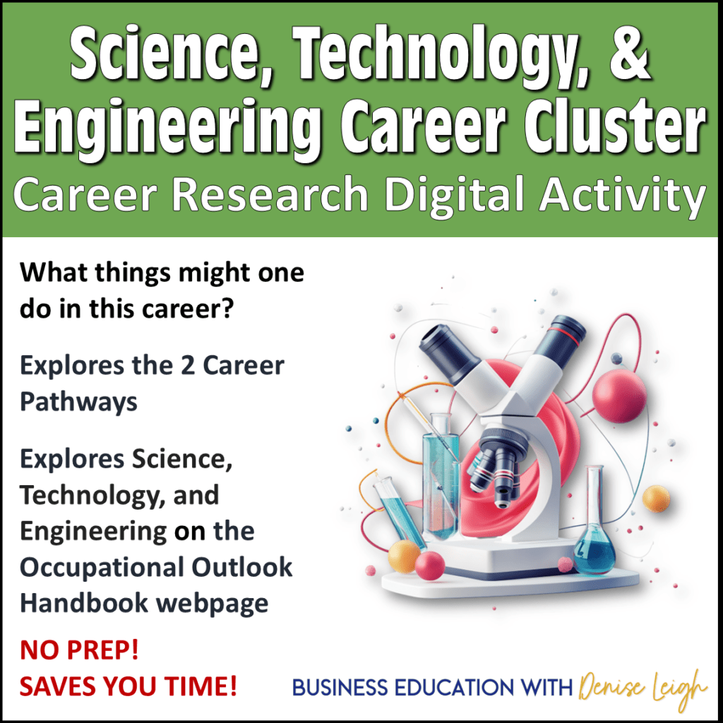 Science, Technology, & Engineering Career Cluster Digital Research ...