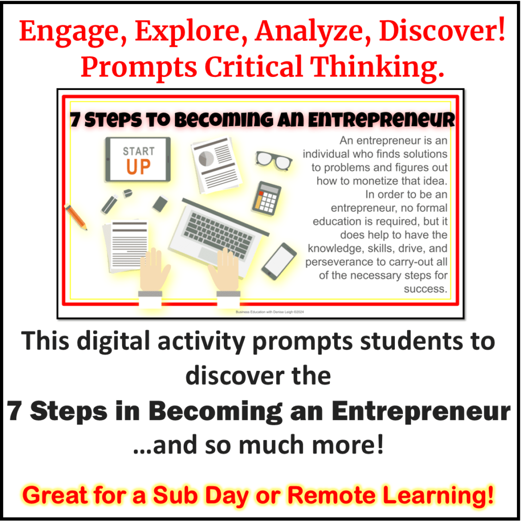 Steps To Become An Entrepreneur - Introduction To Business Class Lesson ...