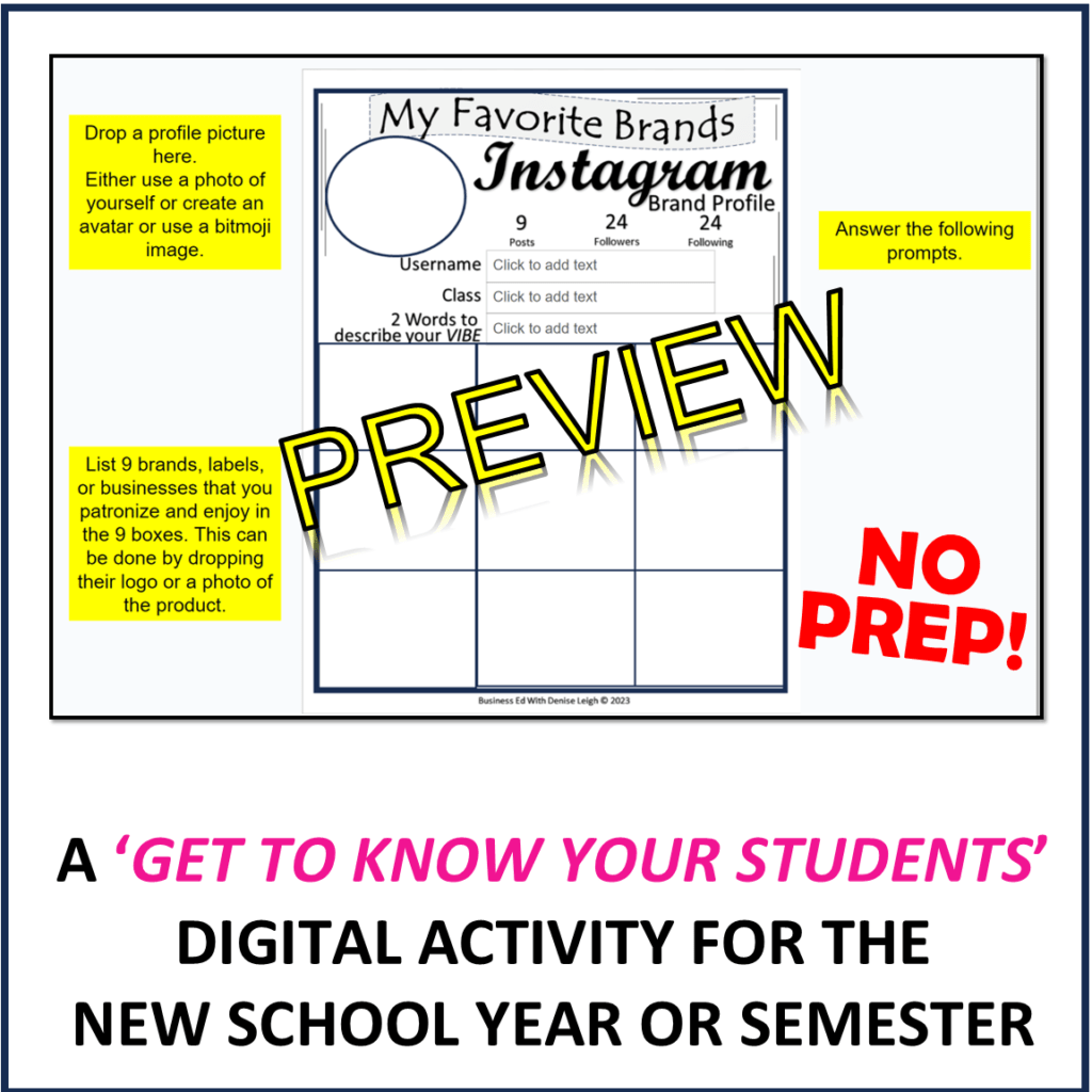 Get To Know Your New Students - Back To School Digital Activity For ...