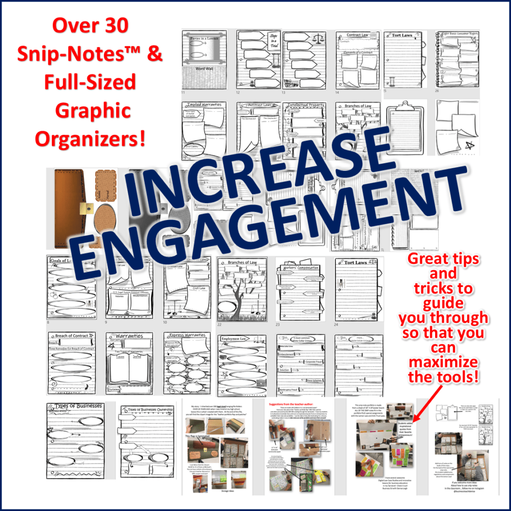 Business Law Class Snip-Note™ Interactive Graphic Organizers Note ...