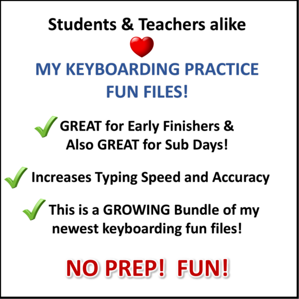 Keyboarding Practice Fun Typing Lessons - Computer Applications Class ...