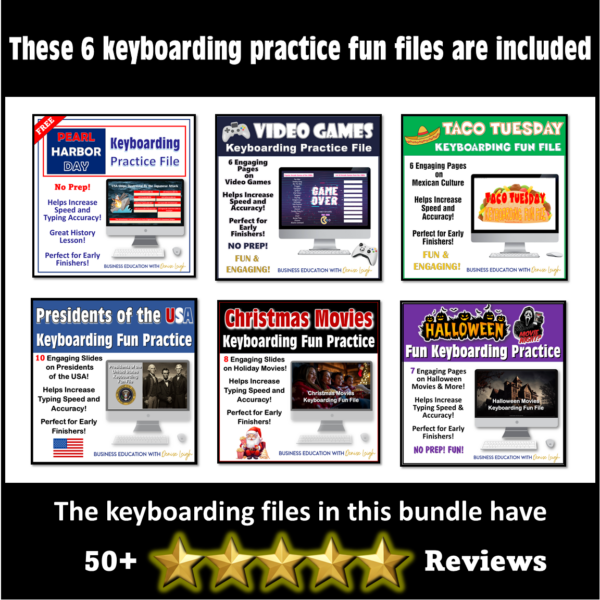Keyboarding Practice Fun Typing Lessons - Computer Applications Class ...