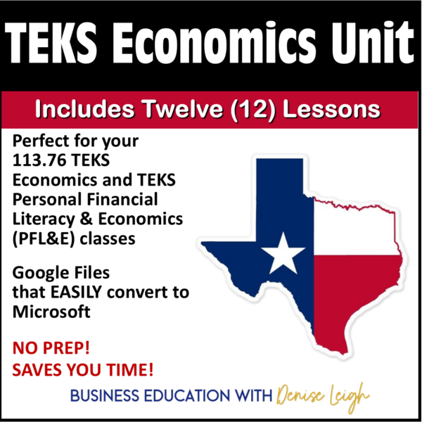 Texas TEKS Economics Unit - Micro And Macroeconomics Taxes Supply And ...